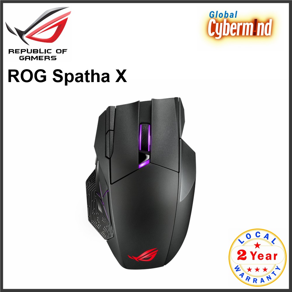 ASUS ROG Spatha X RGB Wireless Gaming Mouse (Global Cybermind) | Shopee ...