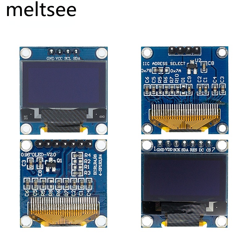 0.96 inch IIC SPI Serial 7/4Pin White/Blue/Yellow Blue/ OLED Display ...