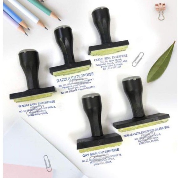 Rubber Stamp Cop Customized 1 Line to 8 Line Company Business Student ...