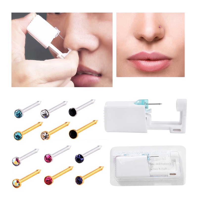 1 Unit Disposable Safe Sterile Piercing Unit For Gem Nose Studs ...