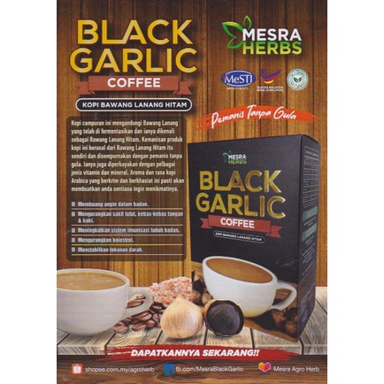 Kopi Bawang Lanang Hitam (Black Garlic White Coffee) | Shopee Singapore
