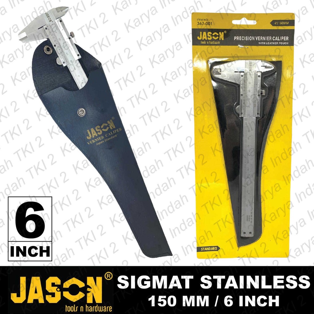 Sigmat 6" JASON Stainless Steel Vernier Caliper 150 mm Vernier Caliper ...