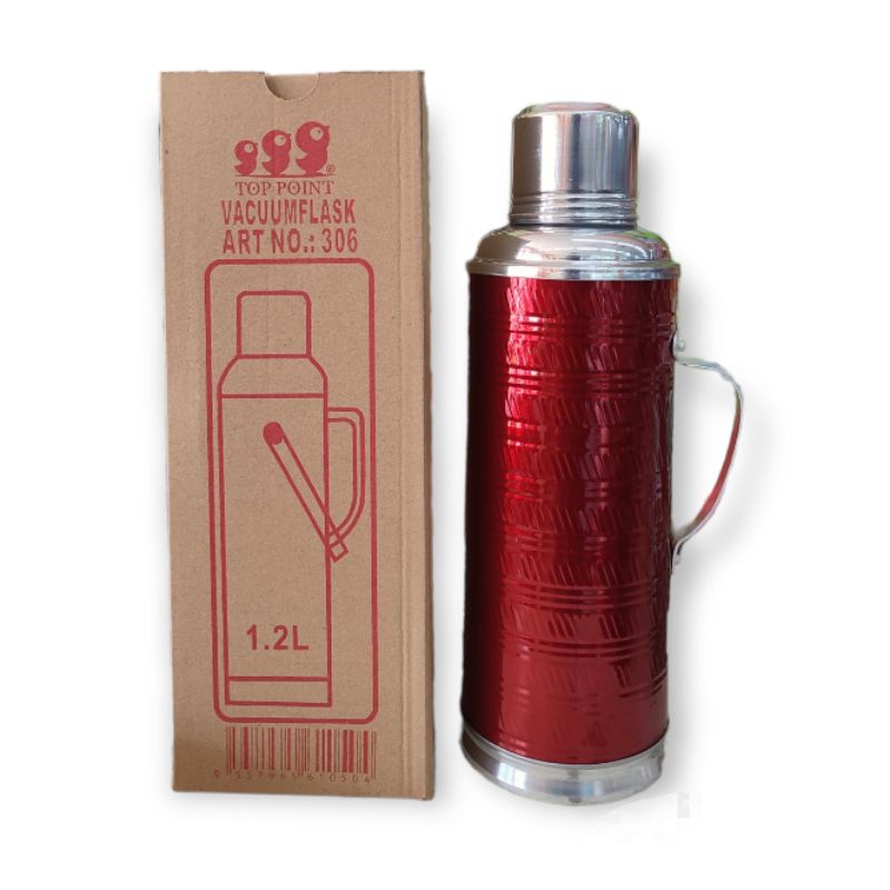 MERAH TOP POINT FLASK TRADITIONAL RED GLASS VACUUM / RED THERMOS / RED ...