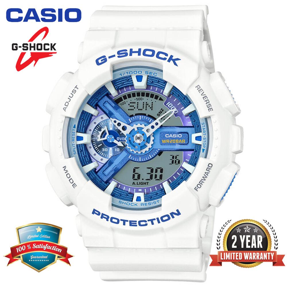 G-SHOCK GA-110WB-7A Men's Sports Watch Automatic Light Sports Watch White Blue waterproof sports ...