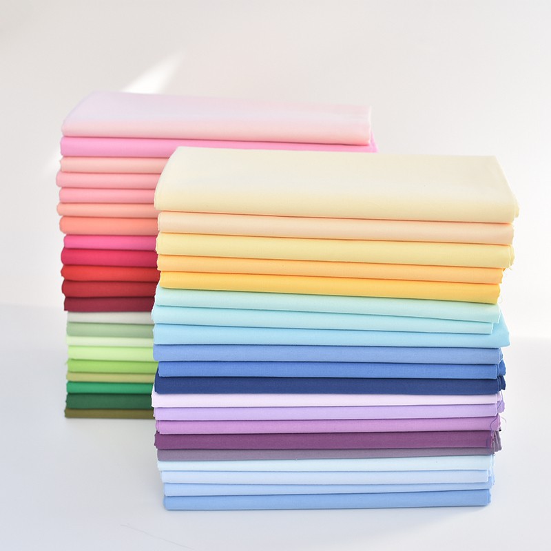 100% Cotton Fabric twill Plain Color Cloth DIY clothes Bedding sheet ...