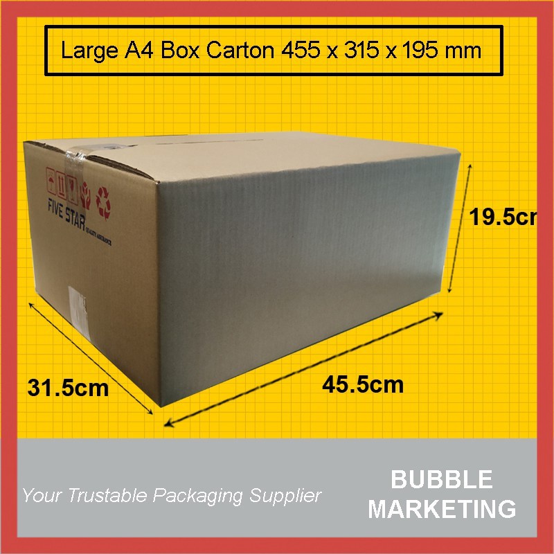 masterborong Large A4 Size Carton Box Double Wall 10pcs | Shopee Singapore