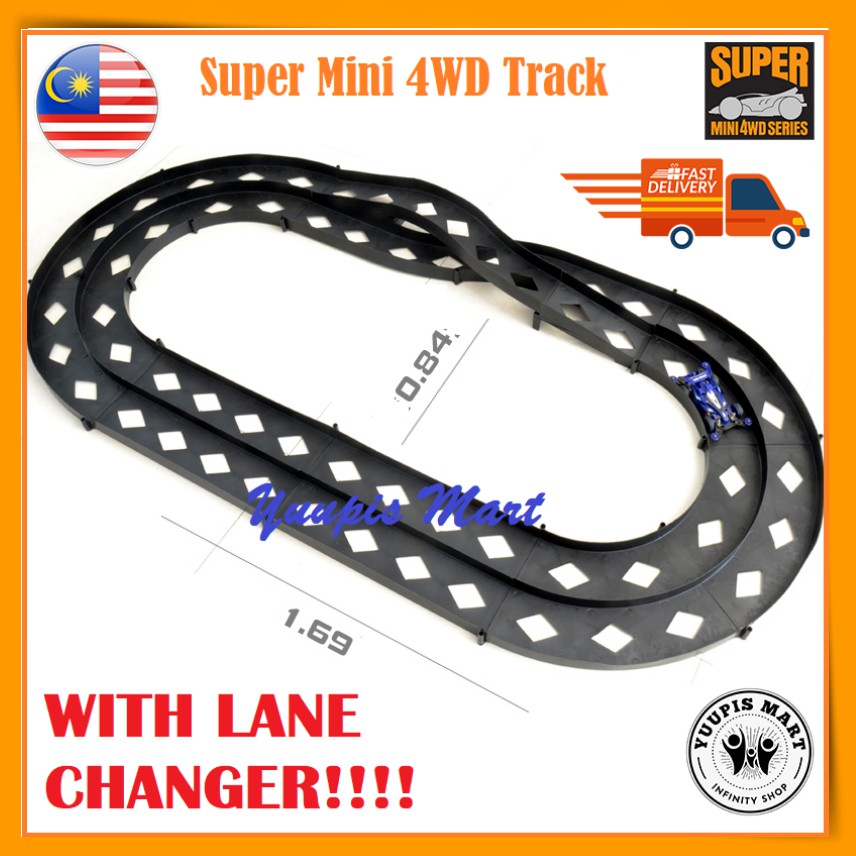 Mini 4WD Race Track 2 Lane Small Size 1.89M Da Xing | Shopee Singapore