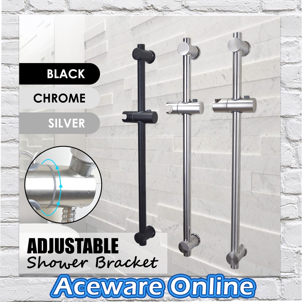 304 Stainless Steel Shower Slide Bar Wall Mounted Rotatable Shower Bar ...