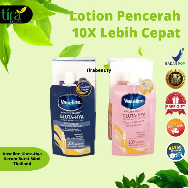 Vaseline Healthy Bright Gluta-Hya Sachet 30ml Faster Skin Lightening ...