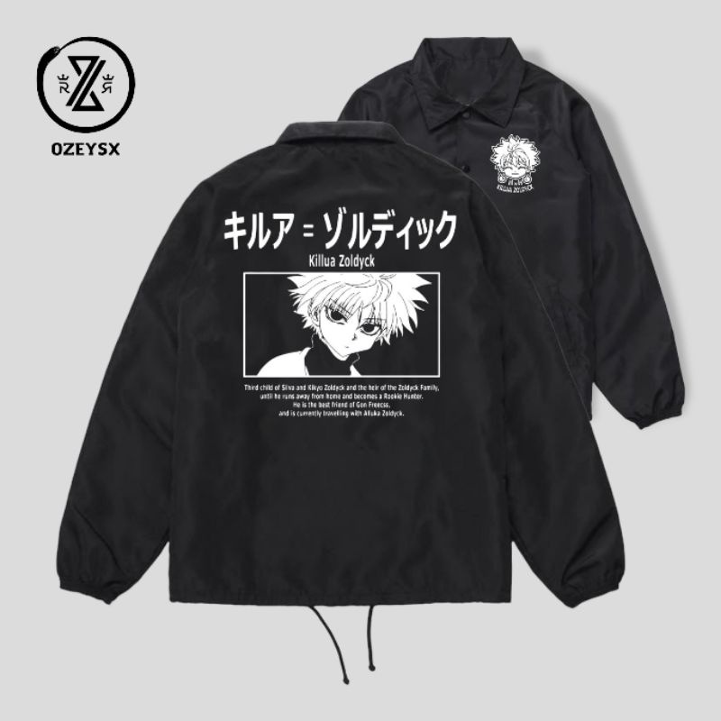 Killua ZOLDYCK Men's Parachute COACH JACKET/WATERPROOF ANIME Parachute ...