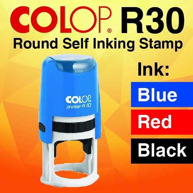 Self Inking Colop R30 Round Rubber Stamp | Shopee Singapore