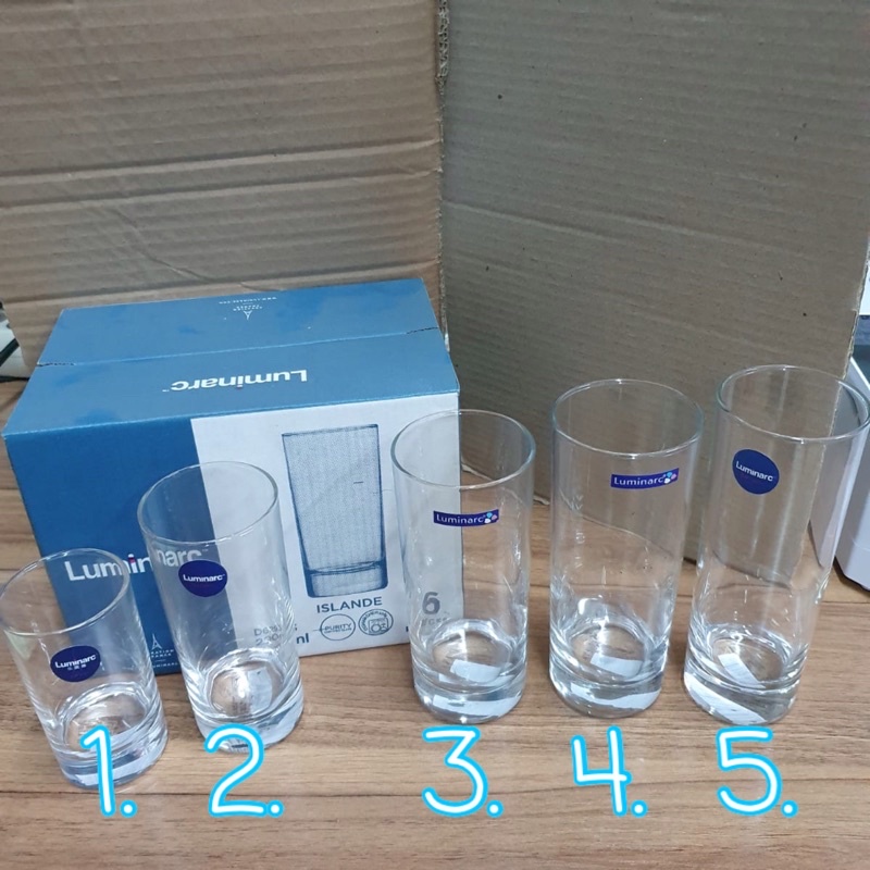 Luminarc Islande Glass / Price 1 Box Contains 6 Pcs / Drinking Glass ...