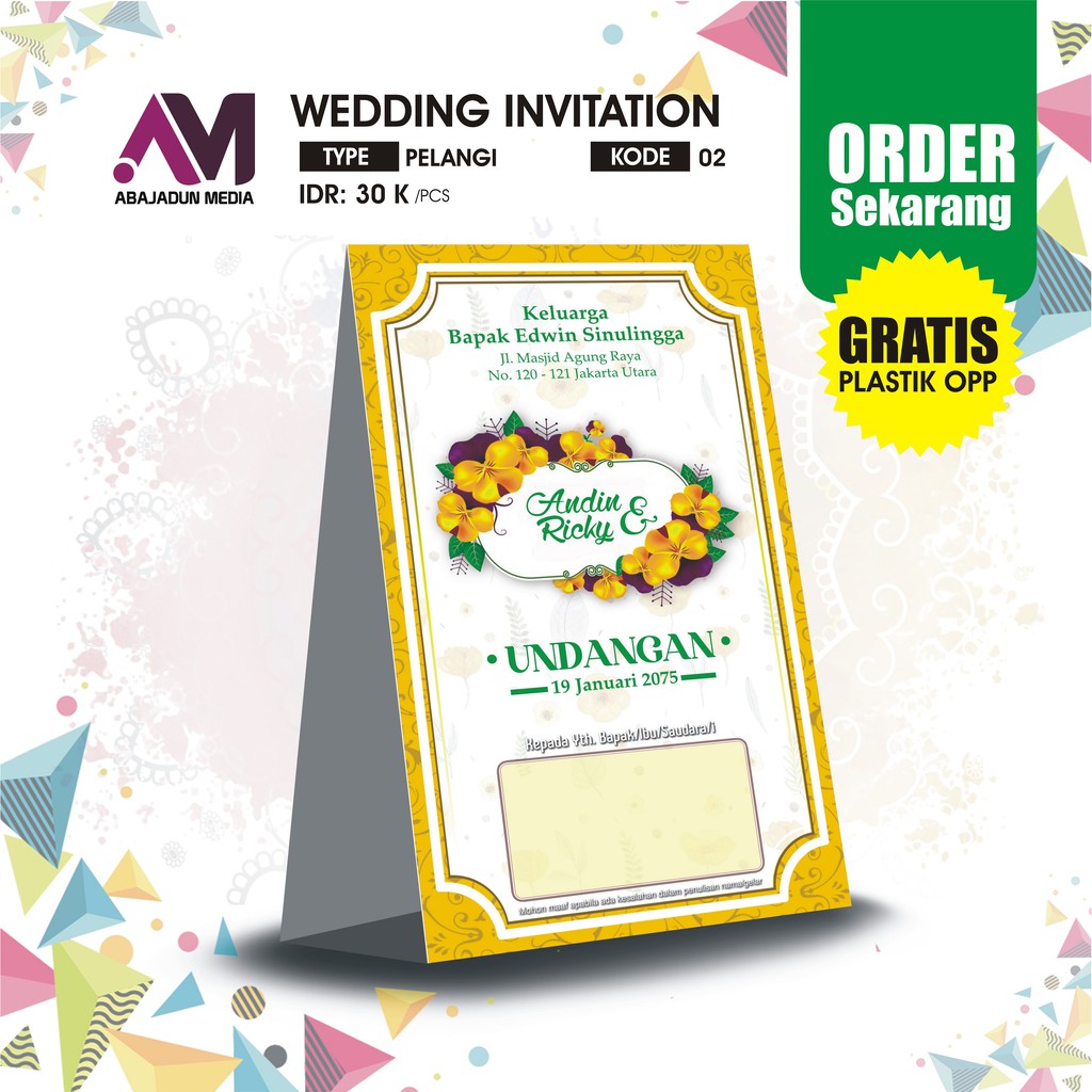 Wedding Invitation/Rainbow 02/free Plastic OPP/Invitation/Invitation ...