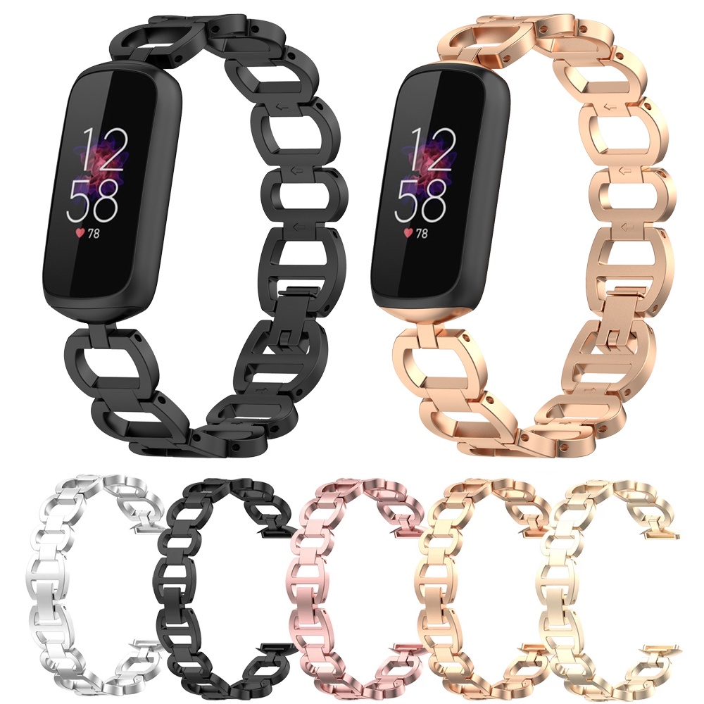 Stainless Steel Strap for Fitbit luxe Replacement Accessories Chain ...