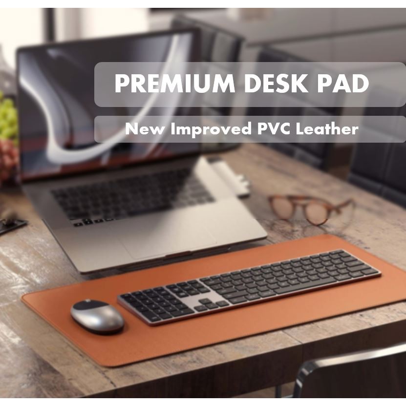 [Local Stock] Premium Leather Desk Mat IMPROVED Material and STITCHED ...