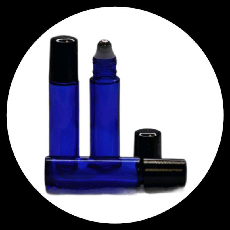 10 ml Cobalt Blue Roll On Glass Bottle - Pack of 3 pcs / 5 pcs | Shopee ...