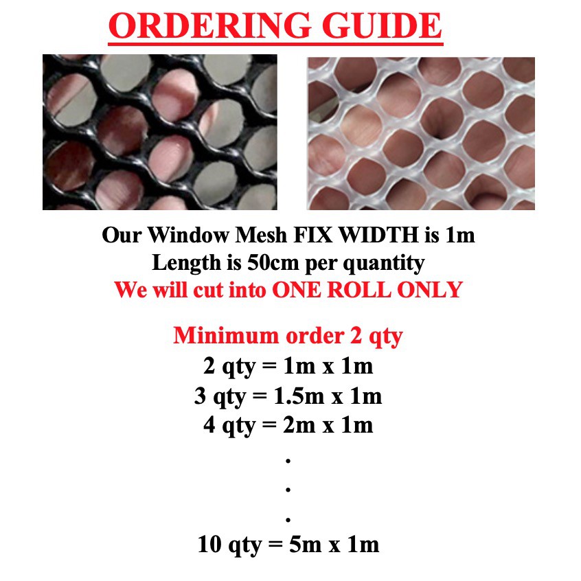 [WINDOW MESH/GATE MESH ] 0.8cm / 1.8cm / 5cm Multi-purpose Black White ...