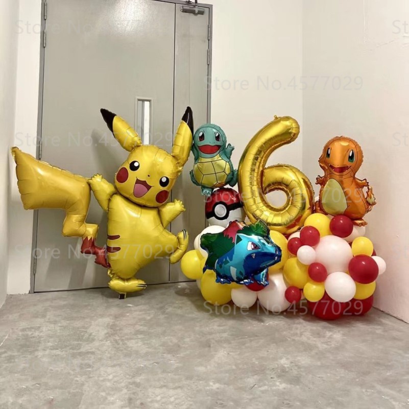 67pcs TAKARA TOMY Pokemon Balloon Aluminum Foil Pikachu Charmander ...
