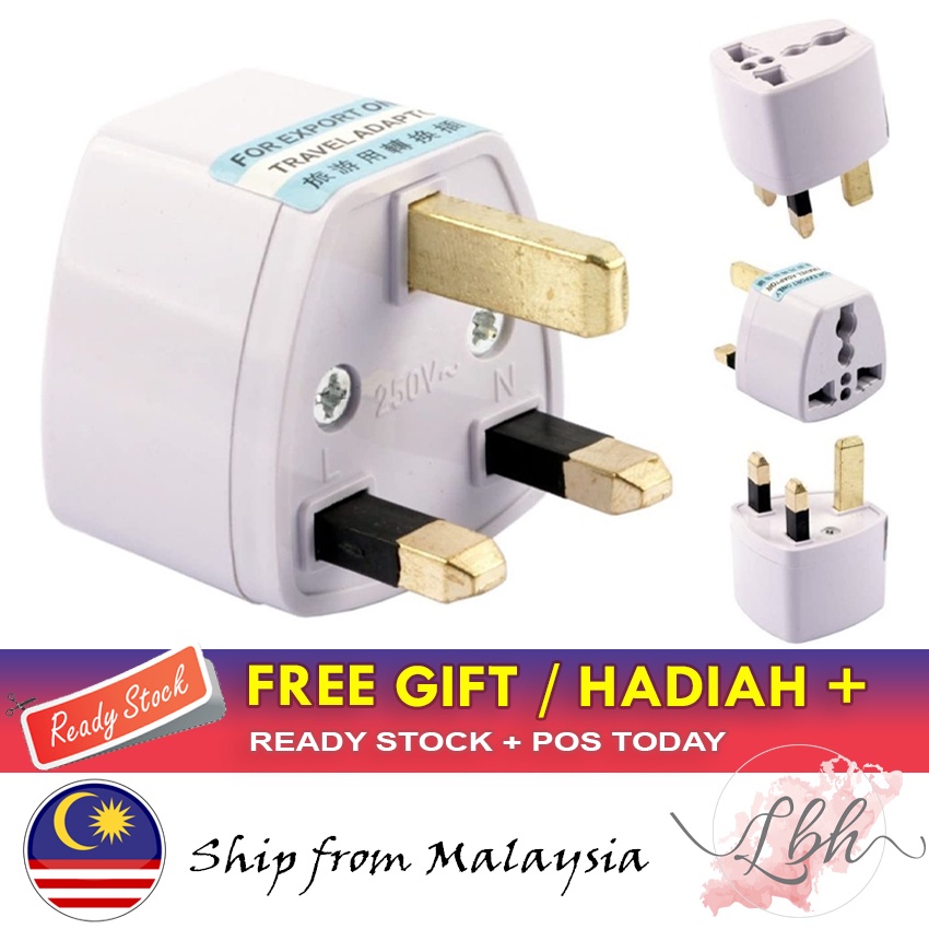 [LBH] Universal 3 Pin Plug US UK EU Multi Pin International Adapter ...