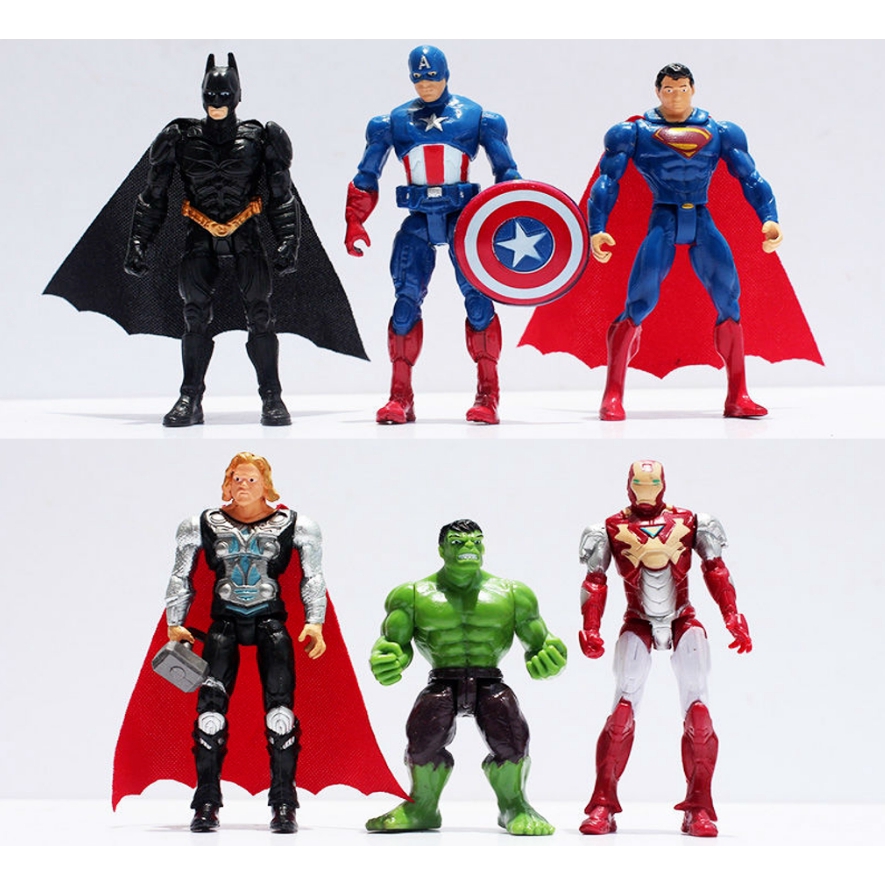 6 in 1 Kids Marvel Avengers Super Hero Hulk Action Figure Cake Topper ...