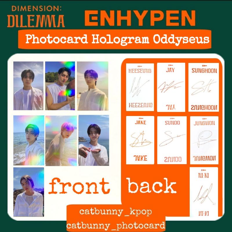 Hologram Photocard Dimension Dilemma Enhypen unofficial Scylla Charybdis Oddyseus | Shopee Singapore