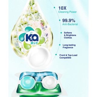 54pcs - Ka 4in1 Antibacterial Laundry Capsule Refill Pack Detergent ...