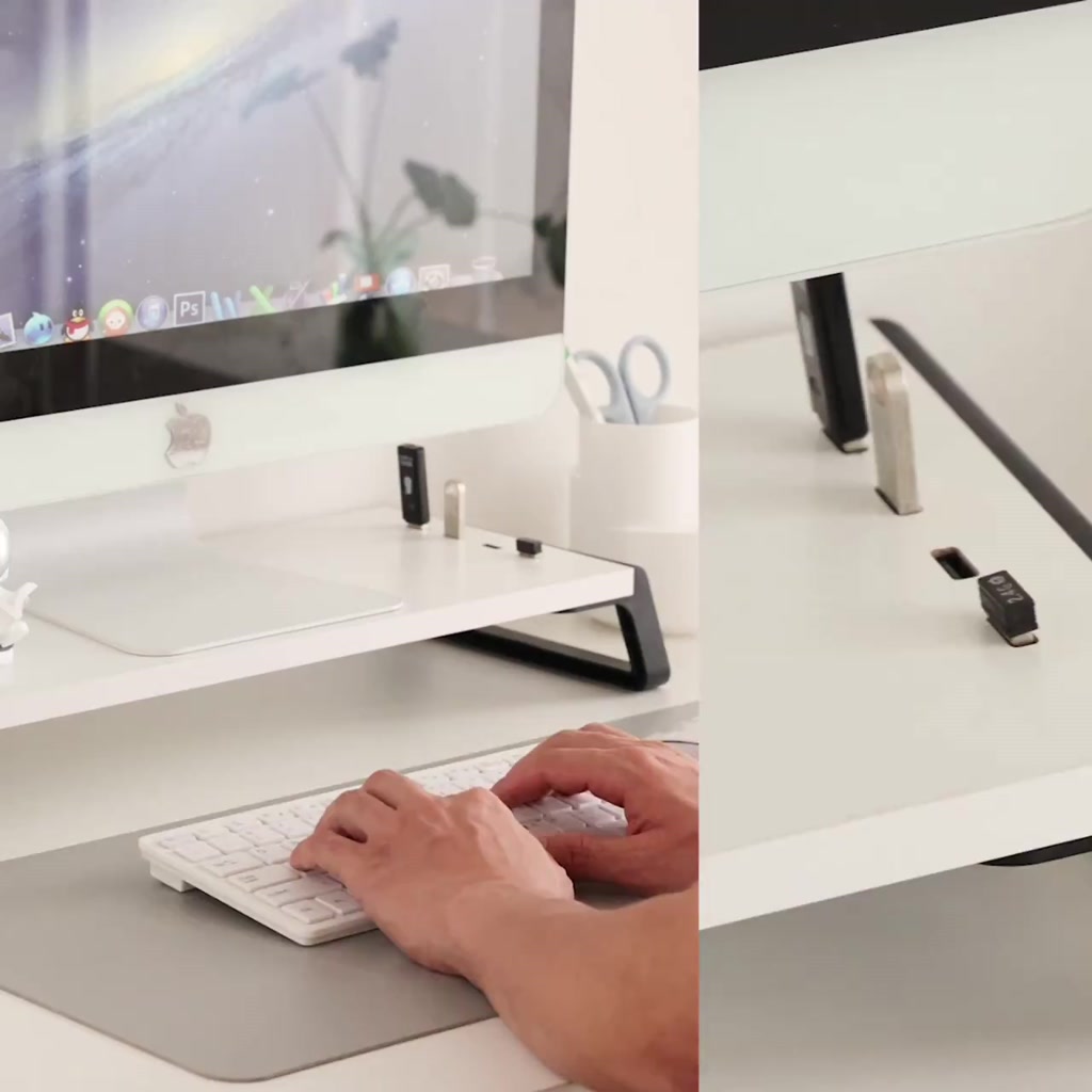 Computer Monitor Elevated Rack Computer Stand Multifunctional Riser ...