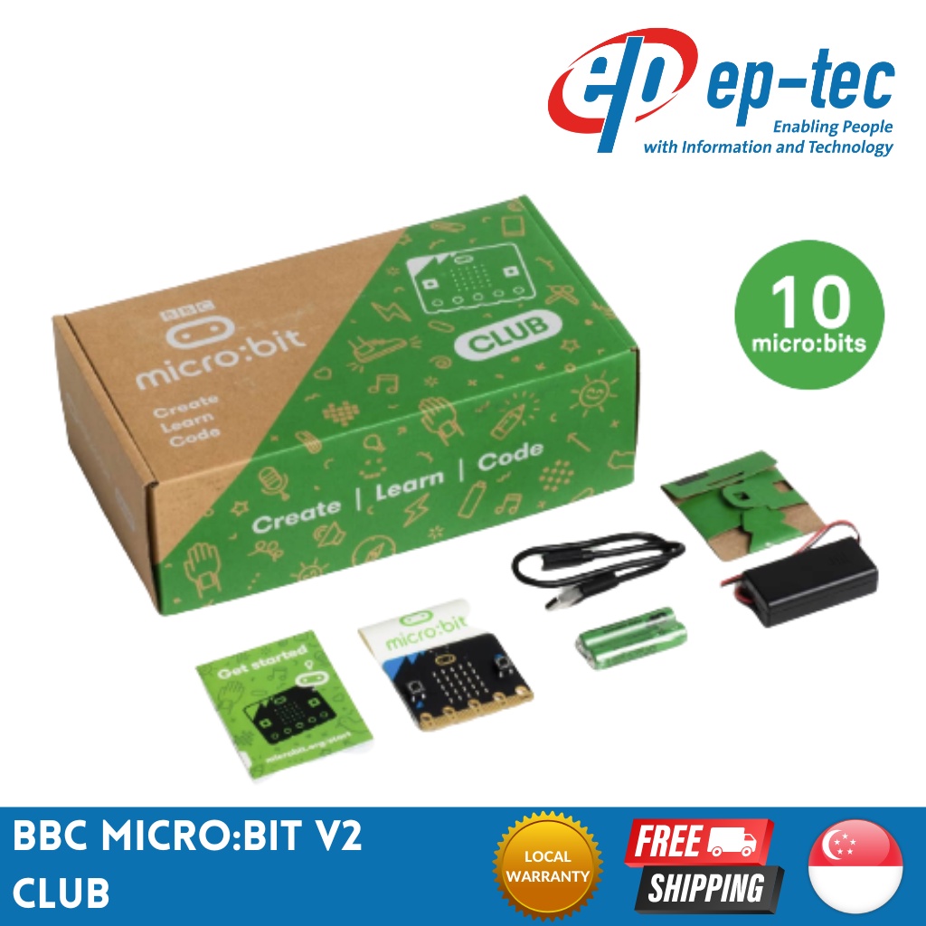 BBC Micro:Bit V2 Club - 10 Pcs Pack Bulk Buy Microbit V2 Ready Stock SG ...