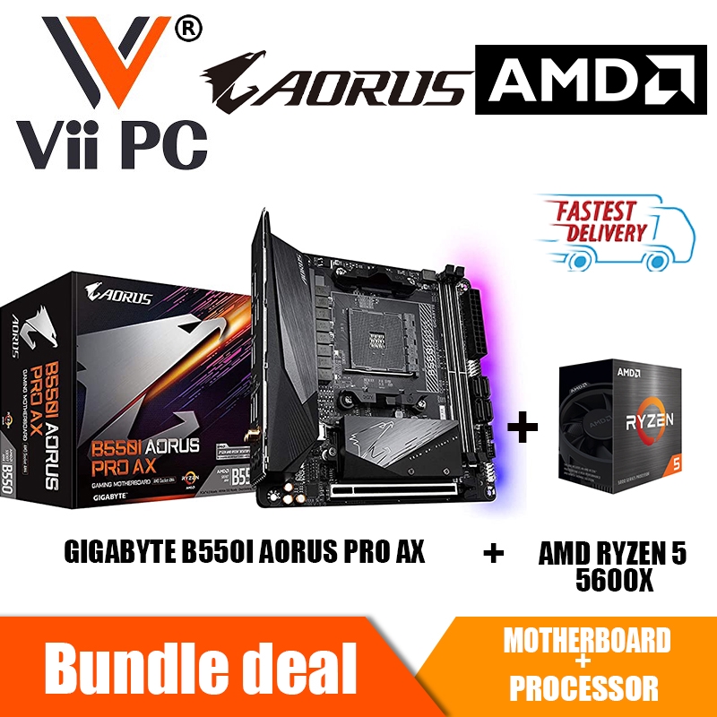 Vii PC Bundle Promo AMD Ryzen 5 5600X zen 3 + B550I AORUS PRO AX ...