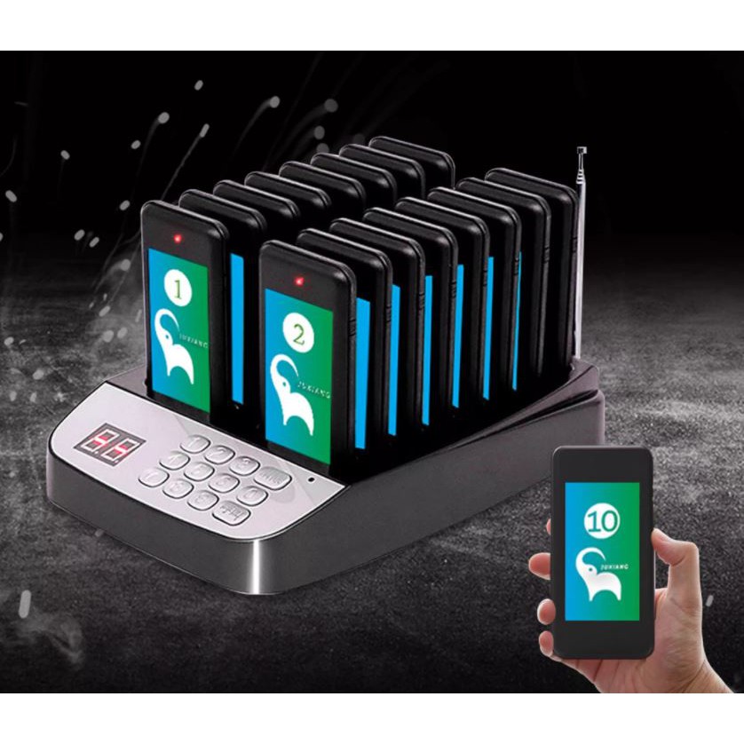[Local Warranty] Wireless Restaurant Buzzer 16 Pager F&B Hawker Cafe ...