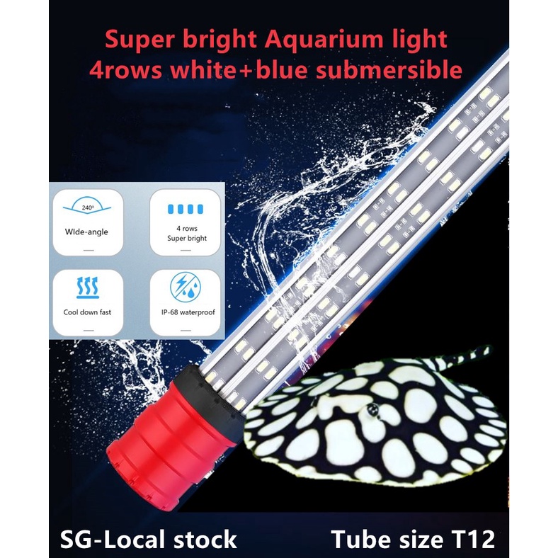🔥SG Local Stock🔥High-quality 4rows Super Bright white blue LED viewing ...