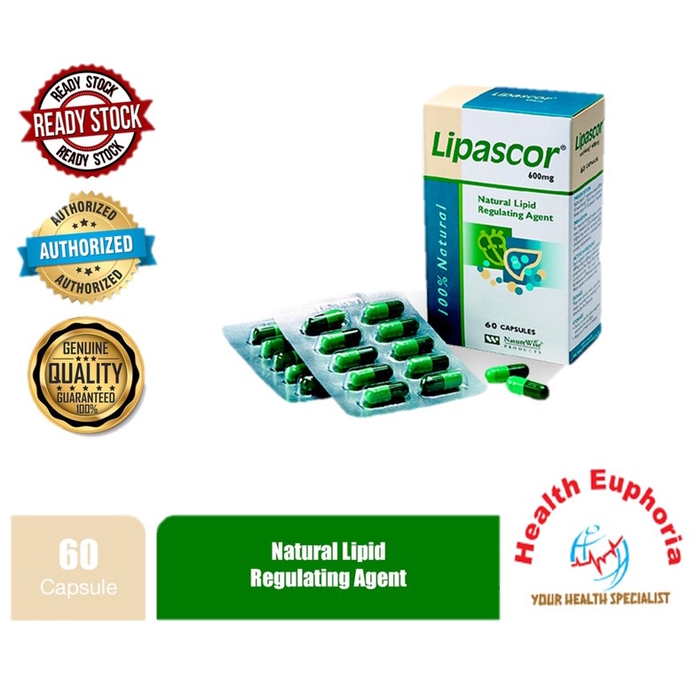 Lipascor Natural Lipid Regulating Agent, 60 capsules | Shopee Singapore