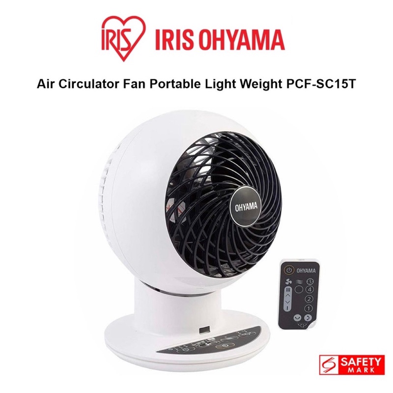 IRIS Ohyama - Compact, Powerful, Horizontal & Vertical Swing 6" Circulator Fan, PCF-SC15T ...