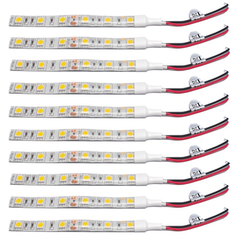 10Pcs 10Cm Waterproof White 5050 Led Strip Lights Dc 12V Caravan Boat ...