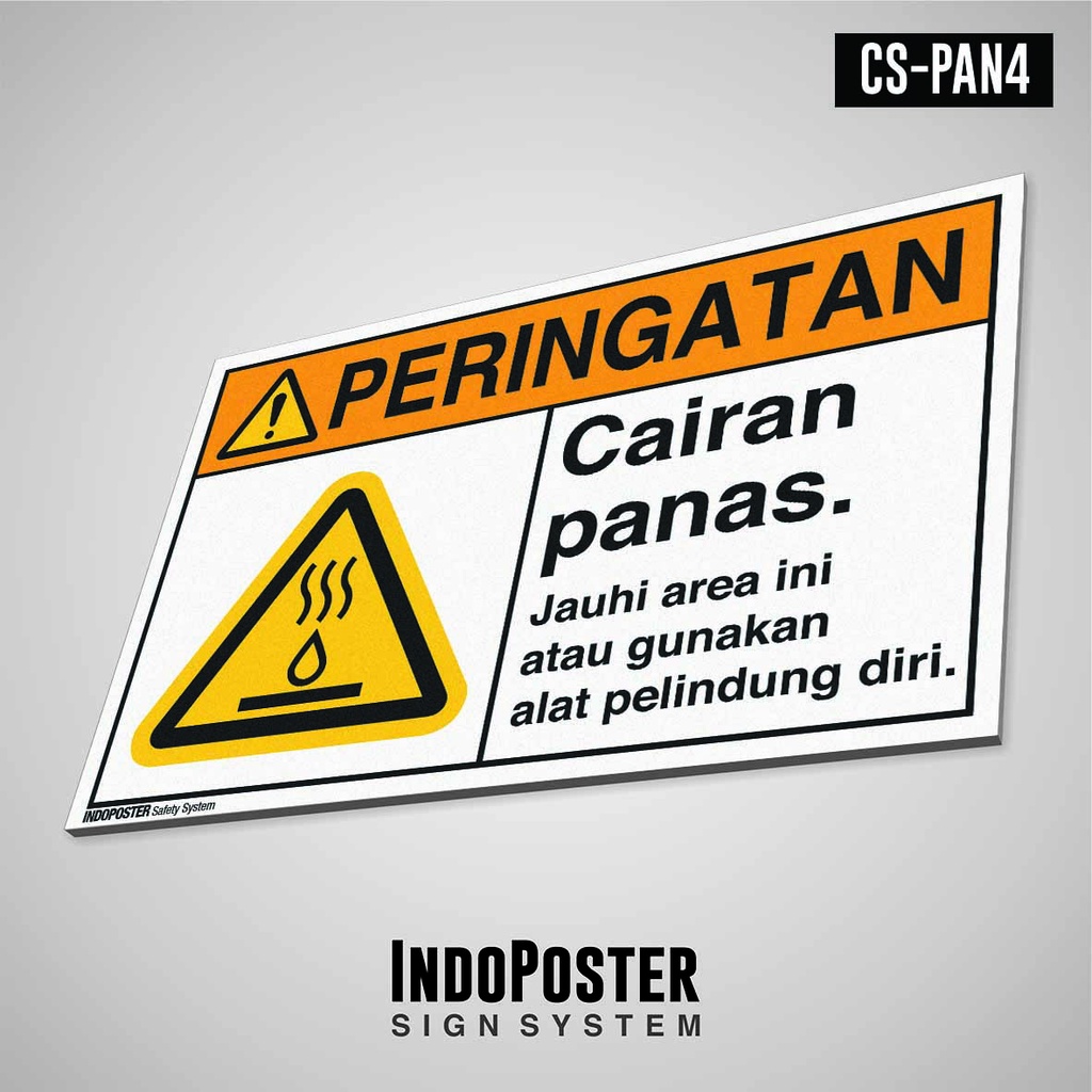 Safety Sign K3 PVC ANSI Sign Hot Liquid Warning Use PPE | Shopee Singapore