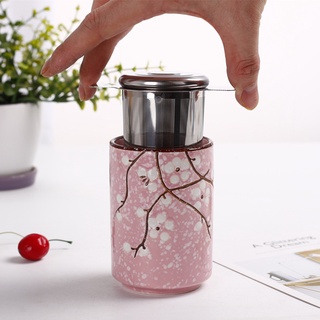 ღ Stainless Steel Tea Leak Binaural Tea Filter With Cover Reusable Tea ...