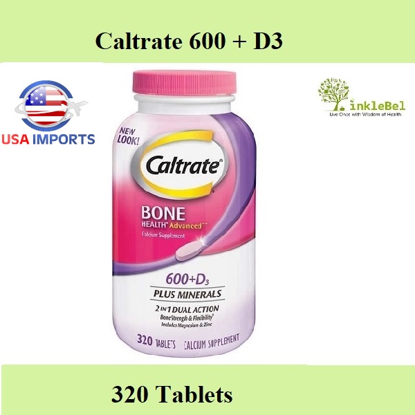 Caltrate Bone Health Advanced 600+D3 Plus Minerals, 200/320 Tablets ...