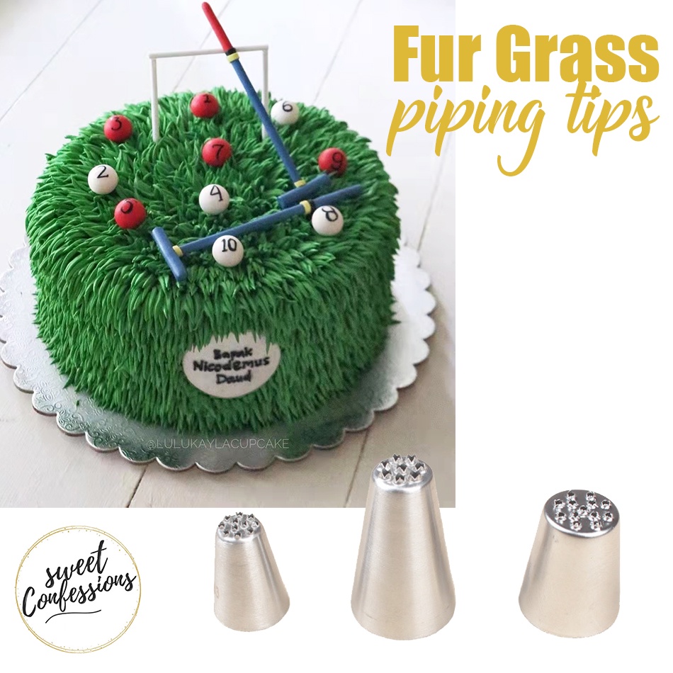 Grass hair fur piping tip mont blanc decorating nozzle multi opening tip 233, 234, 235 | Shopee ...