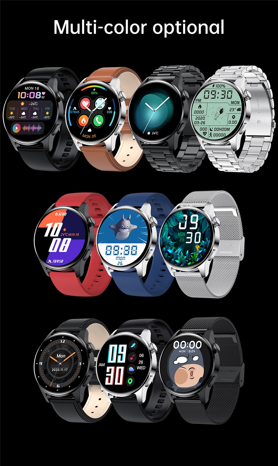 LIGE Smart Watch For Men New Fashion Full Touch Screen Sports Fitness ...