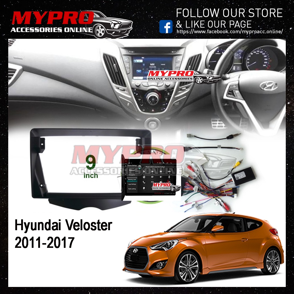 Android Hyundai Veloster 2011-2017 ANDROID PLAYER 【Free Camera ...