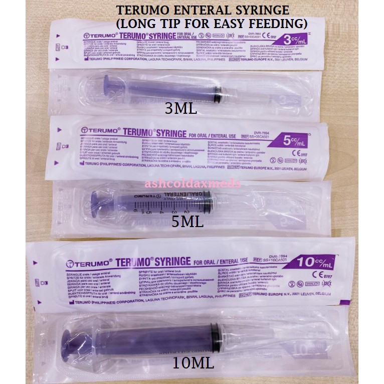 TERUMO Syringe For ORAL/ENTERAL USE (3ML/5ML/10ML) 1PC For Ryles Tube Feeding Use | Shopee Singapore