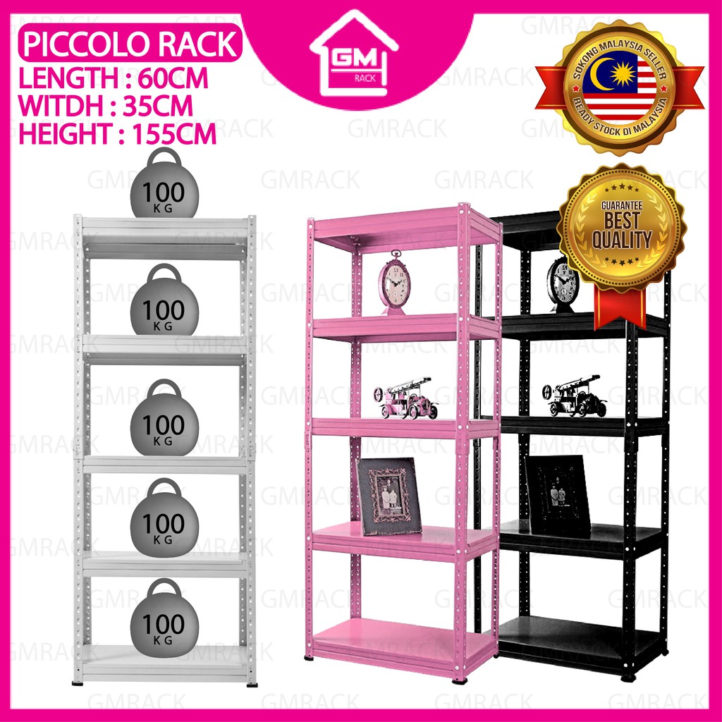 [GMRACK] HEAVYDUTY RACK/PICCOLO RACK BOLTLESS DIY 2IN1 5 LEVEL 100KG ...