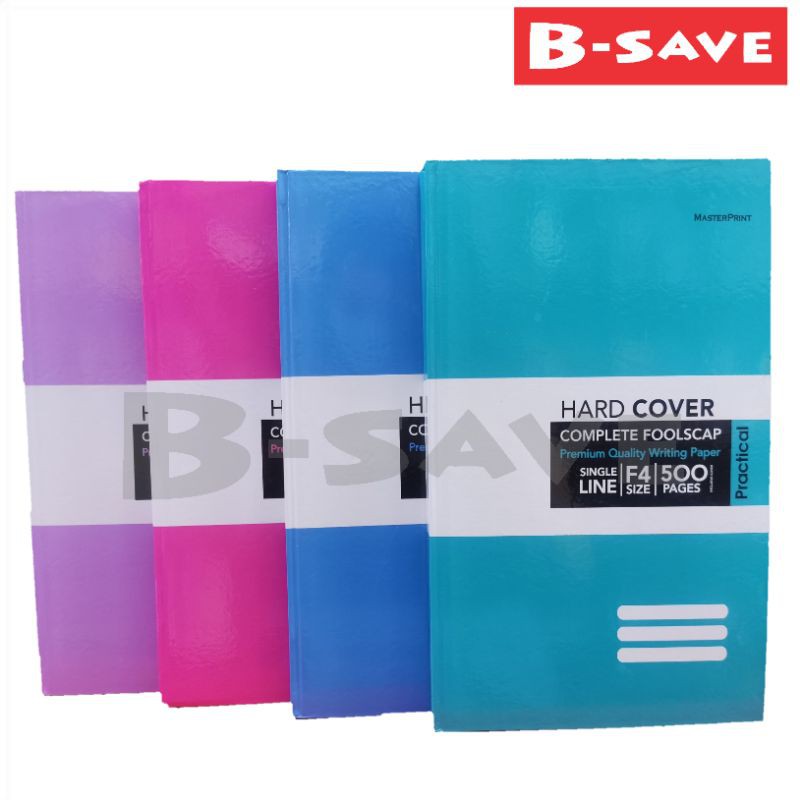 500pages Hard Cover Foolscap Book / Saiz F4 Note Book Single Line ...