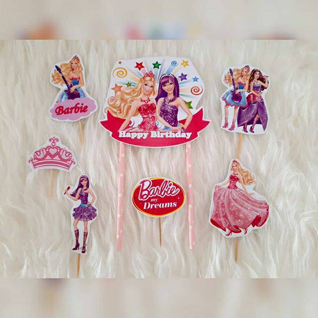 Barbie topper princess topper tart topper birthday topper cake topper ...