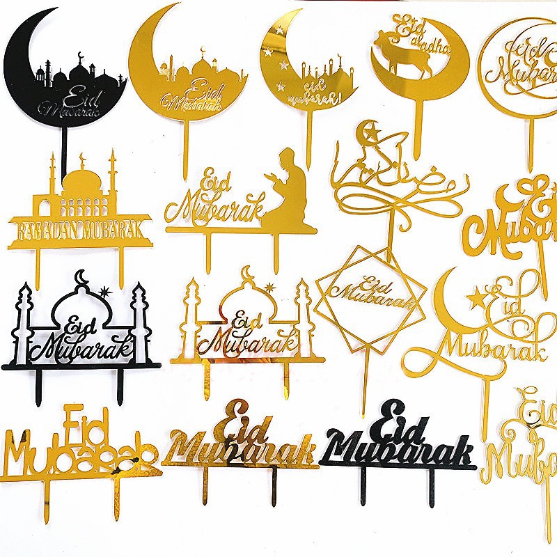 Eid Mubarak Selamat Hari Raya Aidilfitri Acrylic Cake Topper | Shopee ...