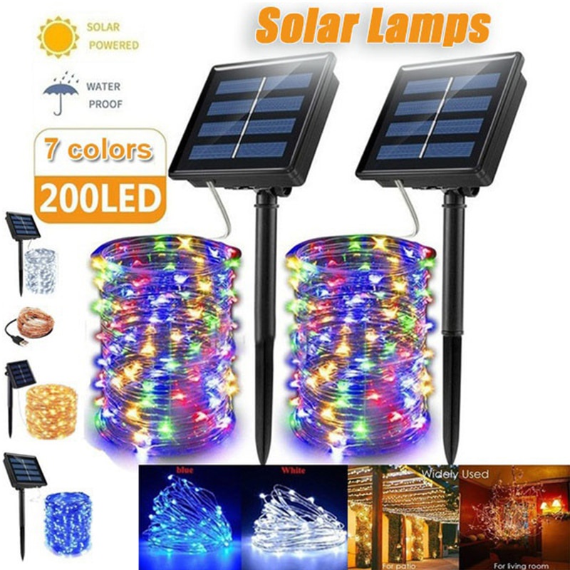Hari Raya 22M Solar Fairy Lights Waterproof Solar led light strip Lampu ...