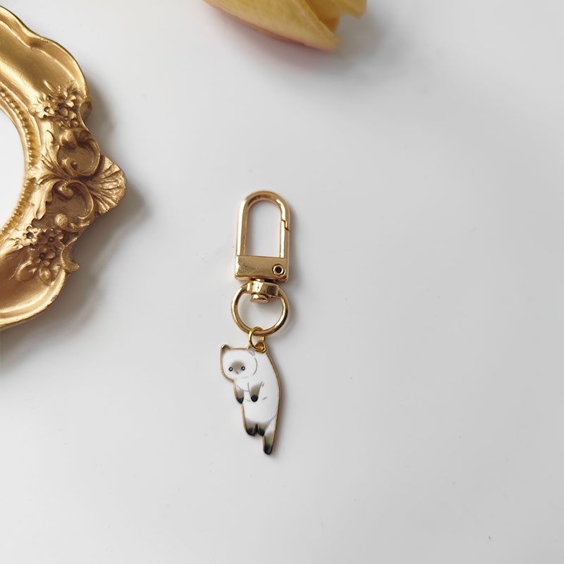 Key chains Hanging Cat Key Chain Cute Pendant Mobile Phone Decoration ...