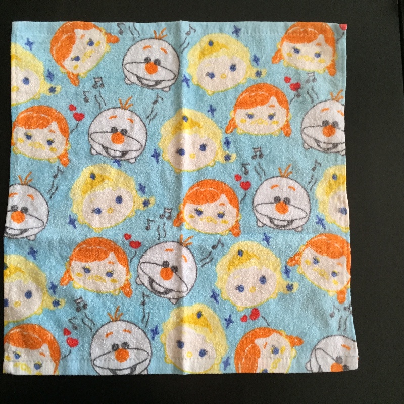 Cartoon Square Towel Handkerchief (34 x 34) Blue Frozen Elsa Anna Olaf ...