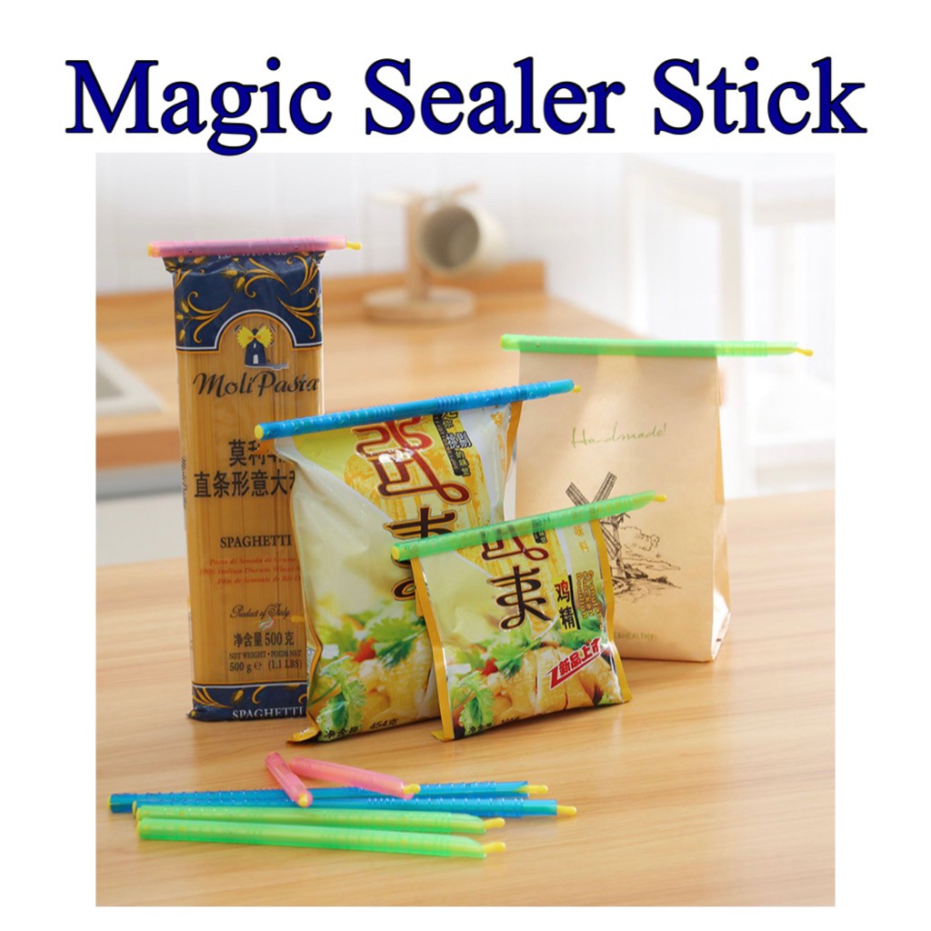 （Sg Ready Stock)Magic Sealer Stick / Bag Clip Plastic Sealing Bag Seal ...