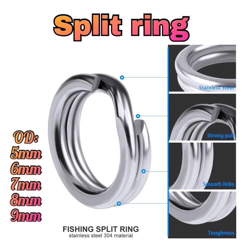 Split Ring Stainless Steel 304 Assist Hook Metal Jig Lure Minnow, Contents 100pcs | Shopee Singapore